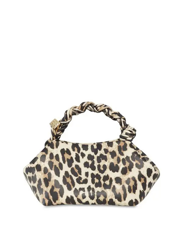 GANNI Animal Print Small Bou Bag - Leopard