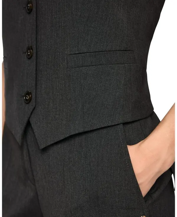 MARC CAIN Fitted Waistcoat With Belt