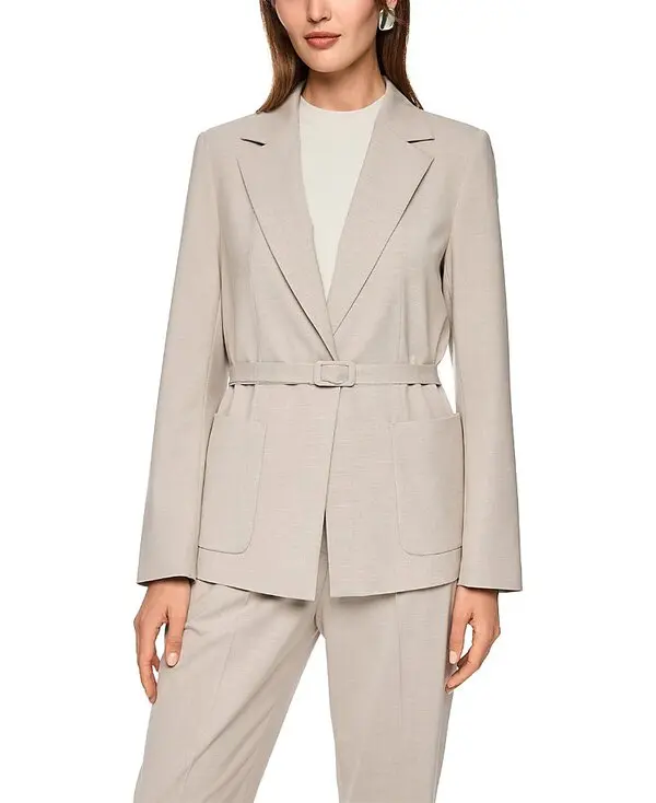 MARC CAIN Notched Lapel Blazer With Belt