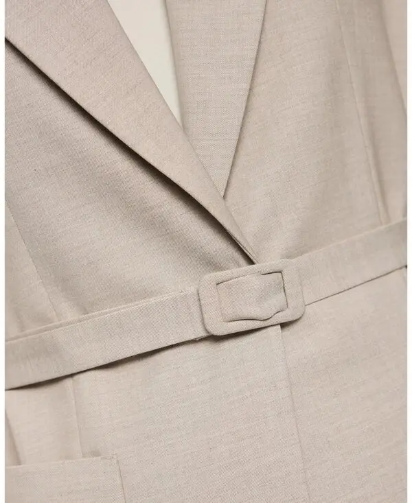 MARC CAIN Notched Lapel Blazer With Belt