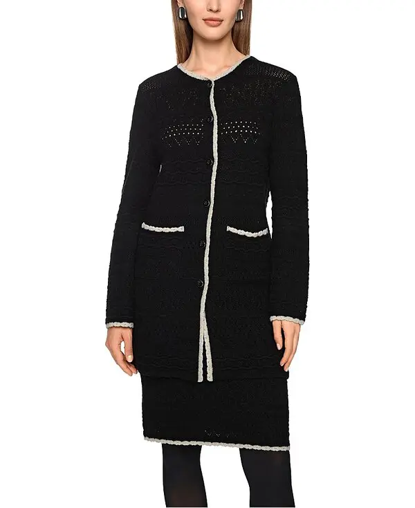 MARC CAIN Knitted In Germany Virgin Wool Cardigan