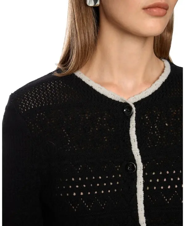 MARC CAIN Knitted In Germany Virgin Wool Cardigan