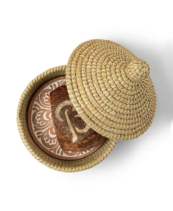 UNCOMMON GOODS Traditional Bread Warming Set With Lid Serrv International - Natural