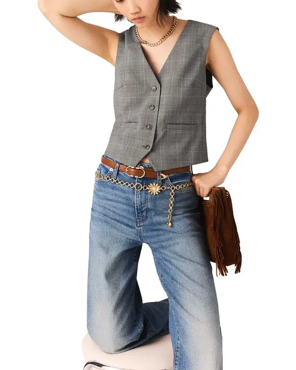 Maje Tailored Waistcoat - Grey