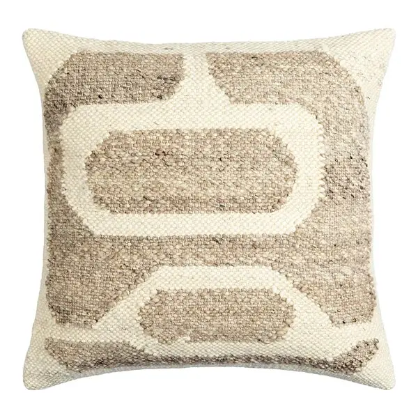 LIVABLISS Surya Deccan Traps Decorative Pillow - Light Brown
