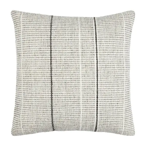 LIVABLISS Surya Borderline Decorative Pillow - Taupe/cream