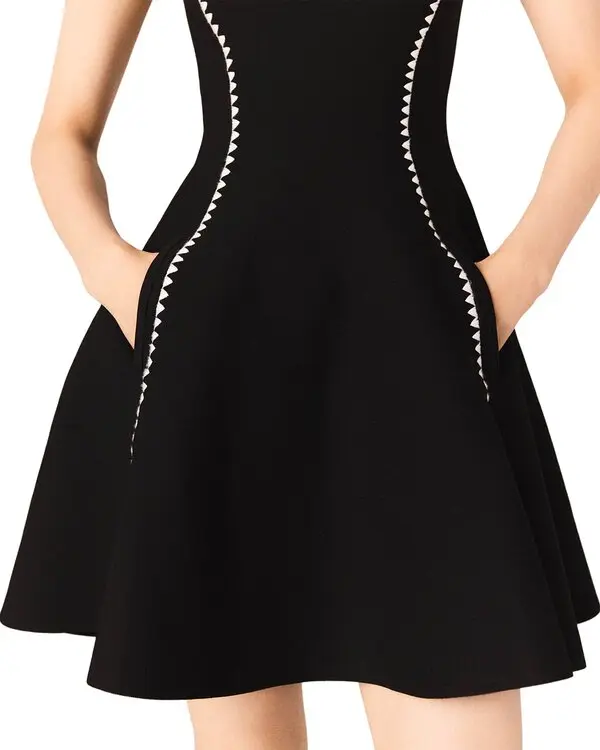 Maje Babydoll Skater Mini Dress