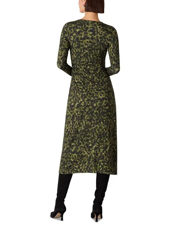 black jersey smock dress Boden Women's Alba Smocked Jersey Midi Dress in Black main image 1