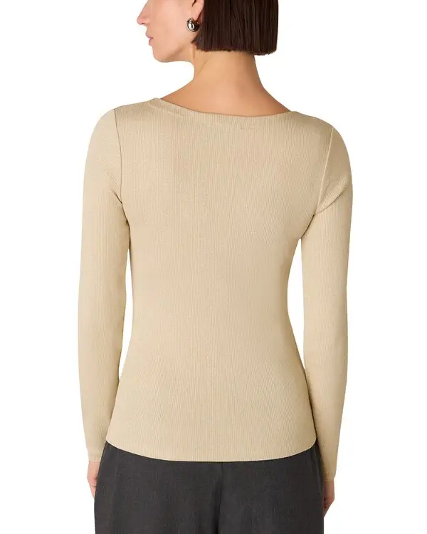 Whistles Sparkle Rib Jersey Top