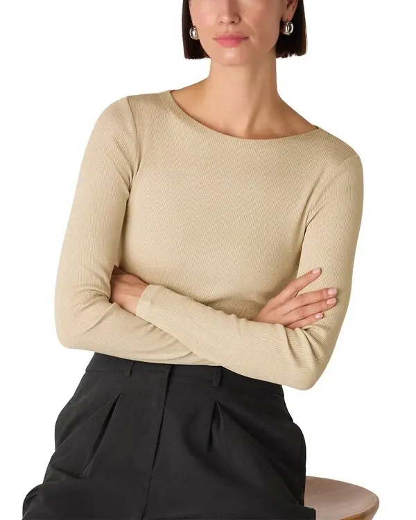 Whistles Sparkle Rib Jersey Top