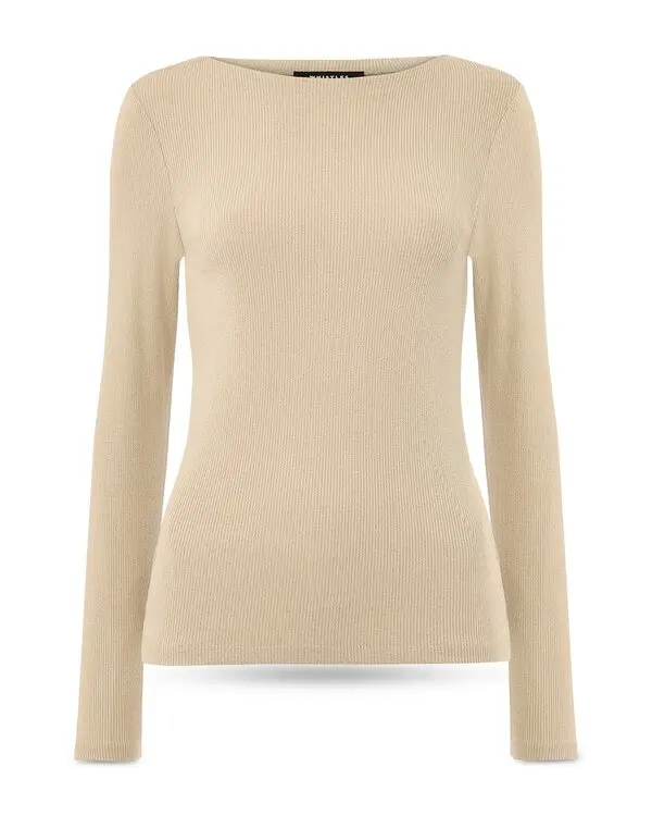 Whistles Sparkle Rib Jersey Top