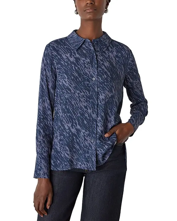 Whistles Abstract Marks Collared Shirt