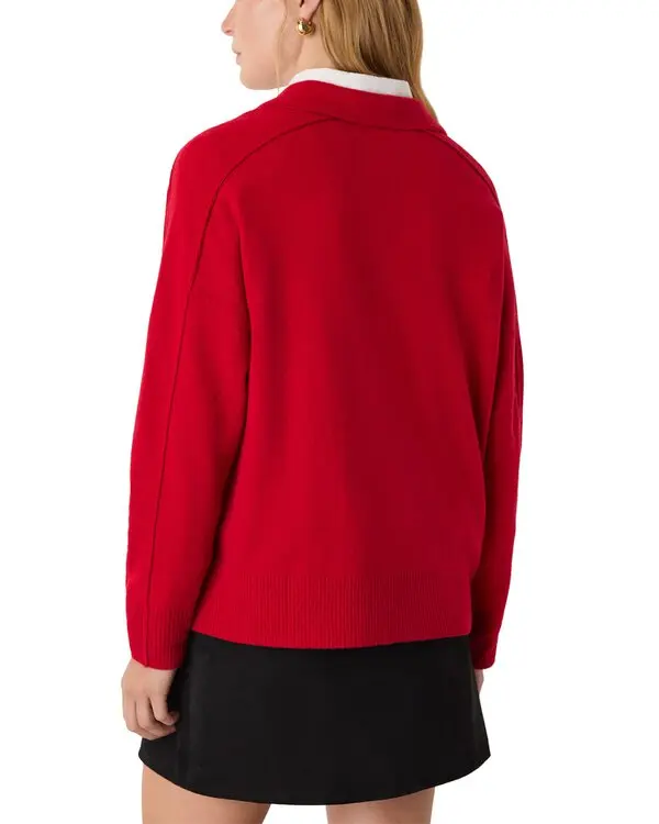 Whistles Wool Collar Neck Knit Sweater