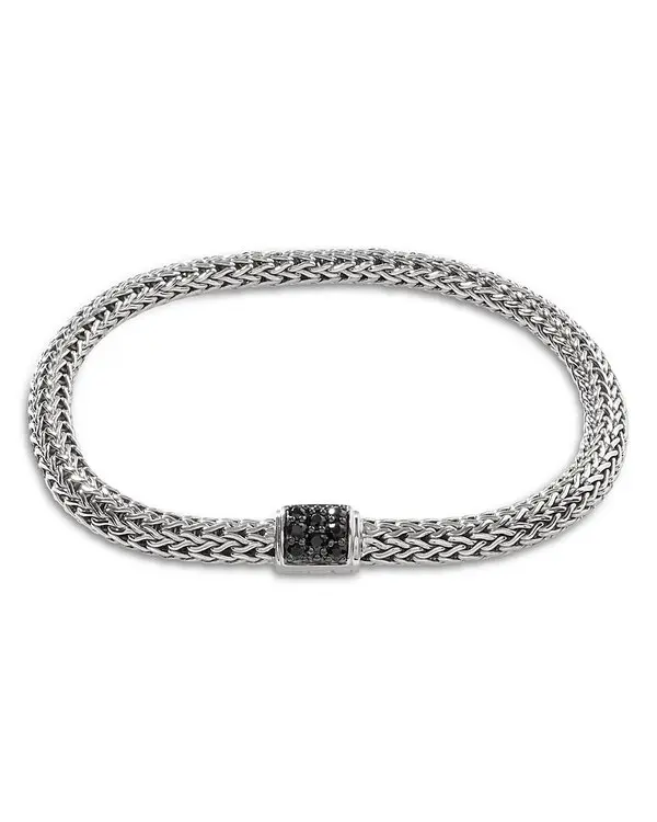 John Hardy Sterling Silver Icon Chain Bracelet - Black
