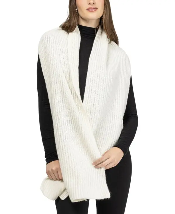 Gorski Select Cashmere Knit Scarf - Ivory