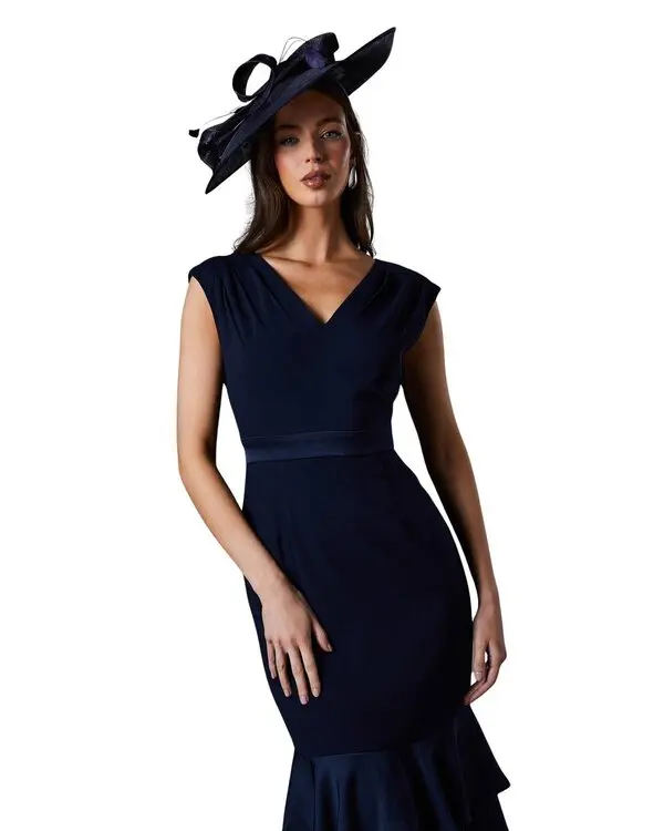 Coast Satin Back Crepe Peplum Dress