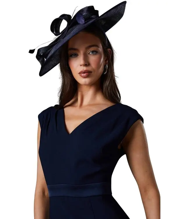 Coast Satin Back Crepe Peplum Dress