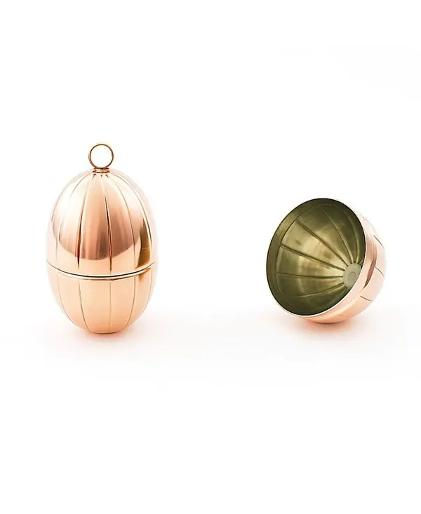COPPERMILL KITCHEN Cmk Vintage Inspired Handmade Egg Ornaments Set Of 2 - Copper