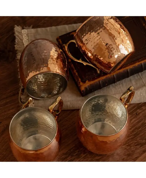 COPPERMILL KITCHEN Cmk Vintage Inspired Moscow Mule Mugs, Set Of 4