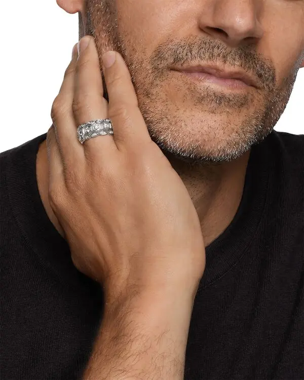 David Yurman Hex Stack Ring - Silver