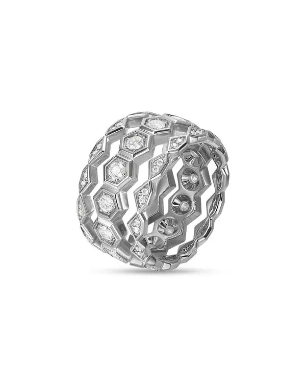David Yurman Hex Stack Ring - Silver