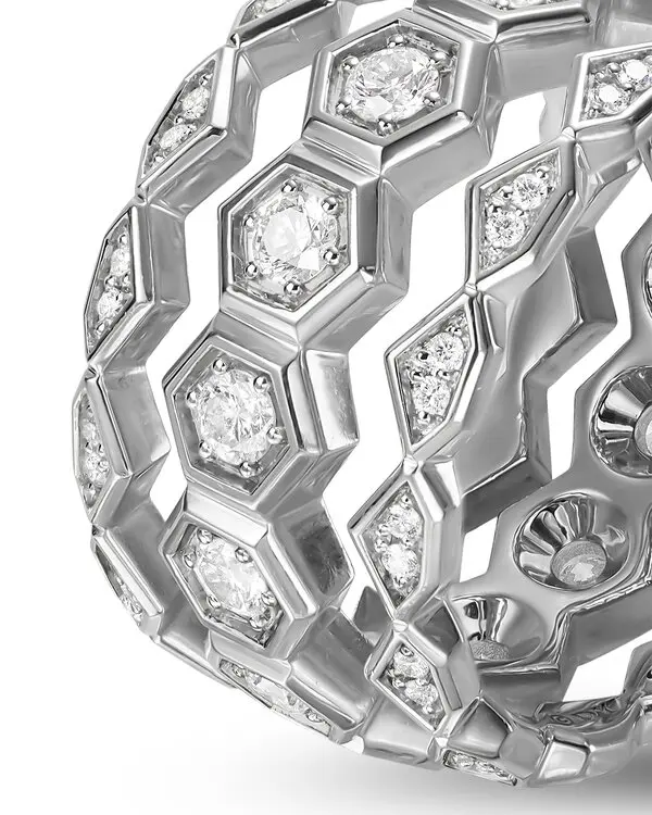 David Yurman Hex Stack Ring - Silver