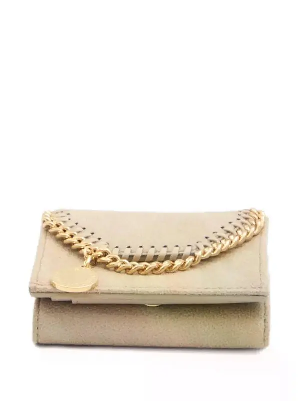 Stella McCartney Falabella Chain Trifold Wallet - Neutrals