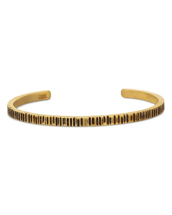 John Varvatos Notched Cuff Bracelet - Brass