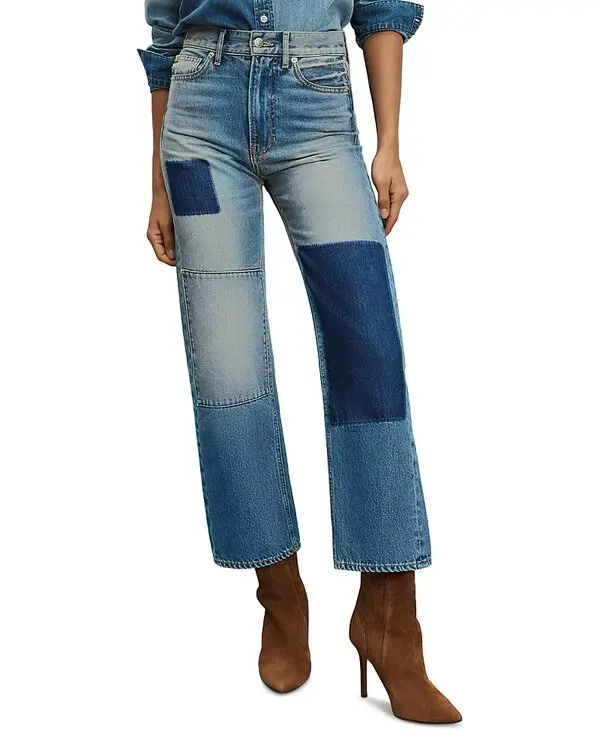 Veronica Beard Dylan High-rise Straight Ankle Jeans