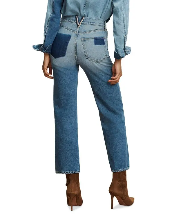 Veronica Beard Dylan High-rise Straight Ankle Jeans