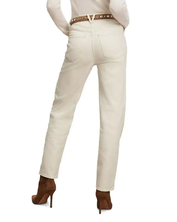 Veronica Beard Leah Mid-rise Straight Jeans - Ecru
