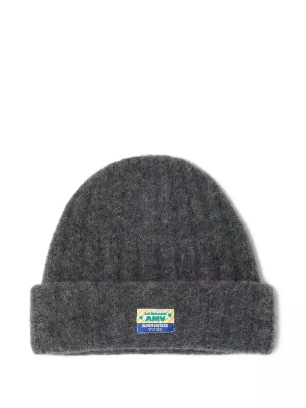 American Vintage Vitow Ribbed-knit Beanie - Grey