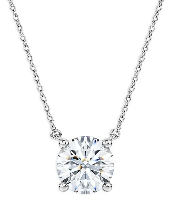SWAROVSKI 14k Eternity Lab Grown Diamond Solitaire Pendant Necklace - White Gold