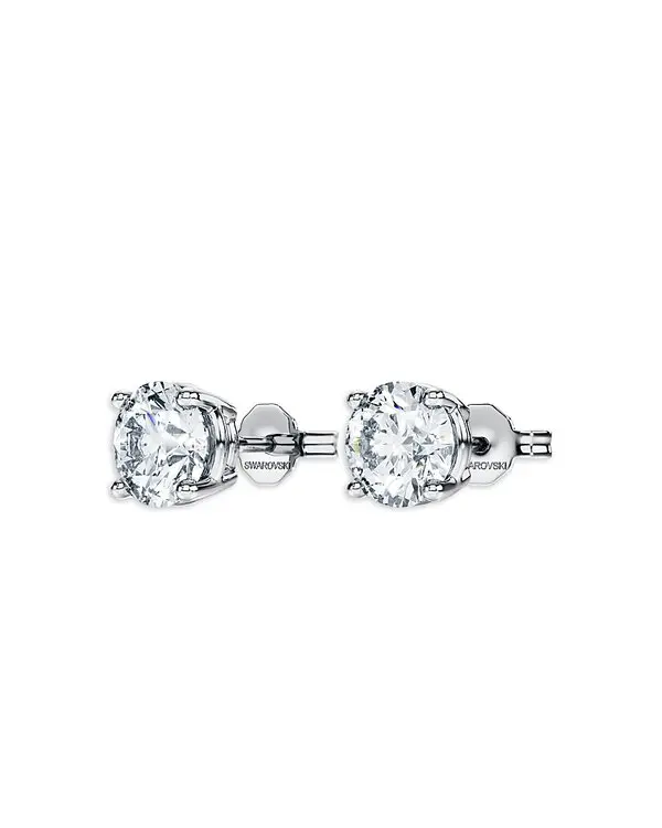 SWAROVSKI 14k White Gold Lab Grown Diamond Stud Earrings - Silver