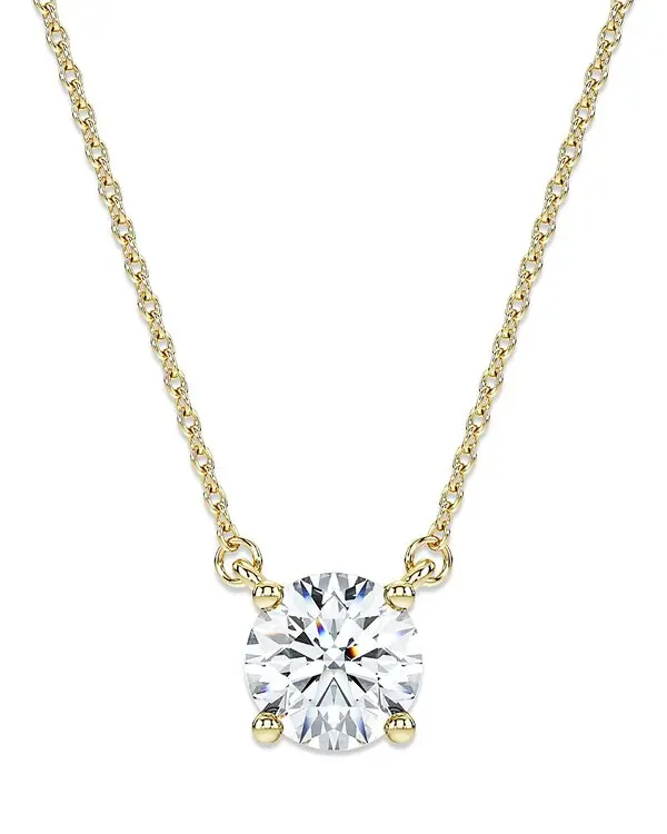 SWAROVSKI Eternity Certified Lab Grown Diamond Solitaire Pendant Necklace - Gold