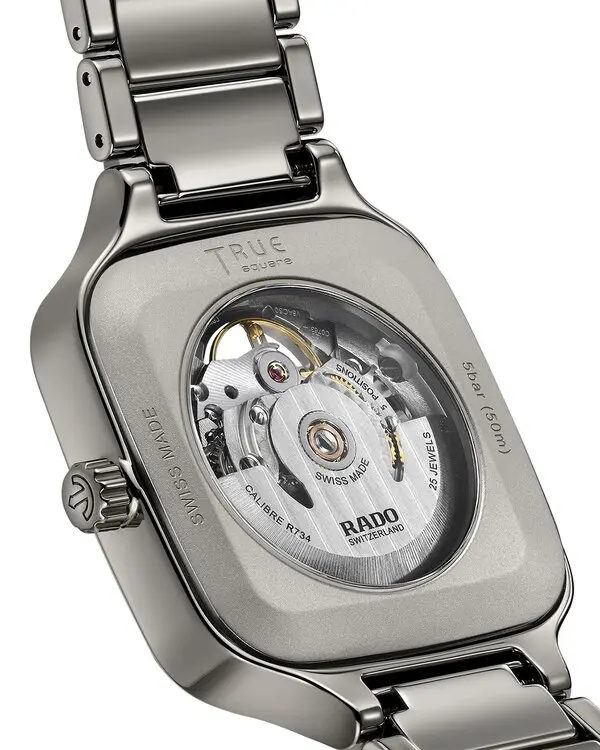 RADO True Square Open Heart Sparkling Watch, 38mm X 38mm - Silver/silver