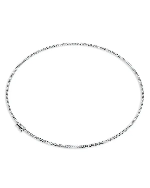 SWAROVSKI Eternity Certified Lab Grown Diamond Tennis Necklace - Silver