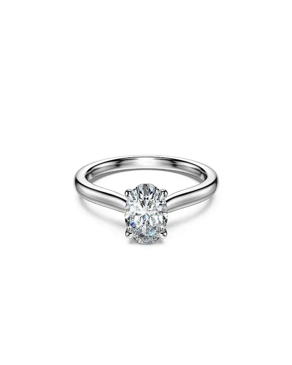 SWAROVSKI 14k Lab Grown Diamond Oval Eternity Solitaire Ring - White Gold