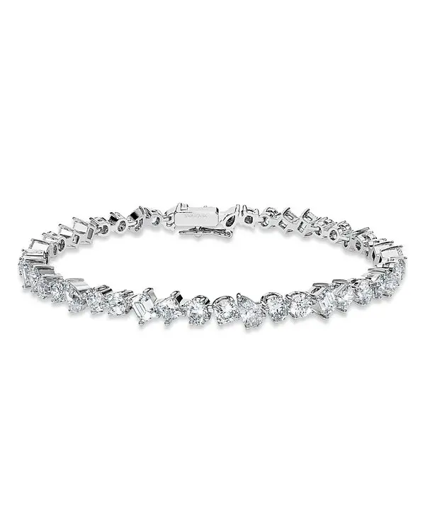 SWAROVSKI 14k White Gold Lab Grown Diamond Tennis Bracelet - Silver