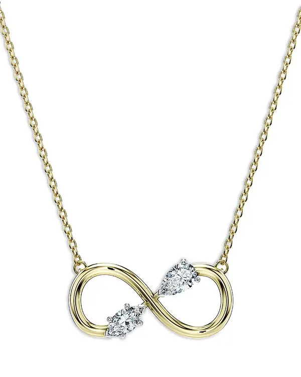 SWAROVSKI Eternity Certified Lab Grown Diamond Infinity Pendant Necklace - Gold