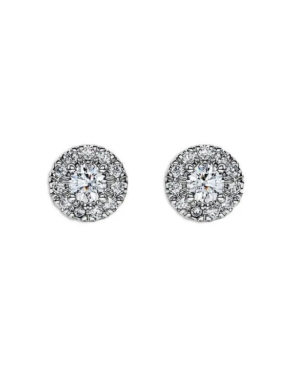 SWAROVSKI Galaxy Certified Lab Grown Diamond Halo Stud Earrings - Silver