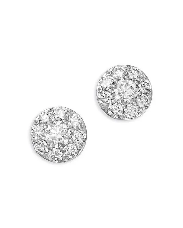 Bloomingdale'S Diamond Cluster Stud Earrings, 1.50 Tcw - White