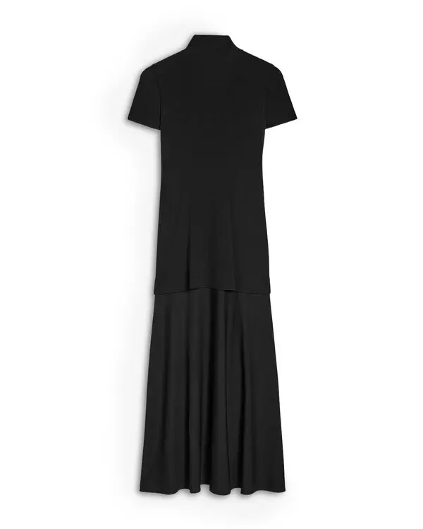 JIL SANDER Tie Neck Drop Waist Dress