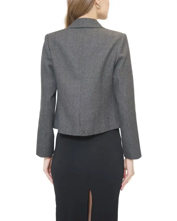 Central Park West Crystal Pins & Chains Cropped Blazer