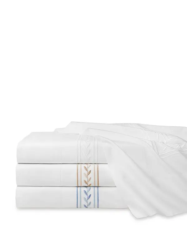 PRATESI Impero Flat Sheet, King - White/beige