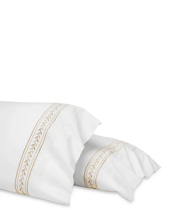 PRATESI Impero Pillowcase, King - White/beige