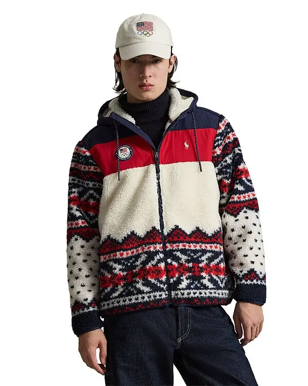 Polo Ralph Lauren Team Usa Hybrid Full-zip Hoodie - Multi