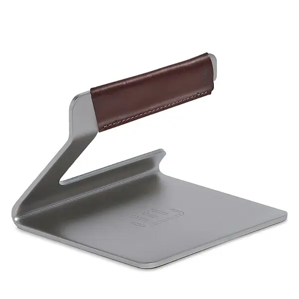 MADE IN Leather Handle Sleeve Grill Press - Stainless Steel