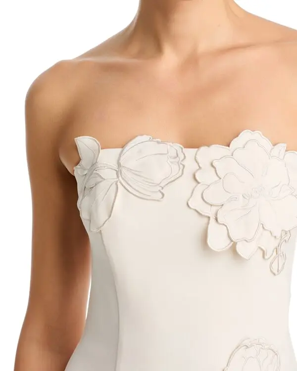 LEO LIN Ayla Applique Bustier Mini Dress - Vanilla