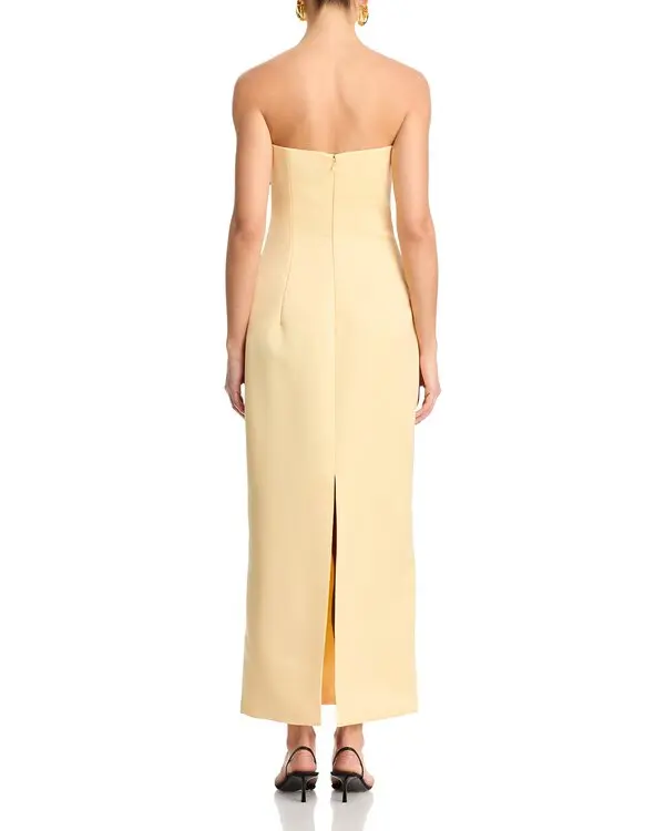 Leo Lin Rayna Applique Rose Maxi Dress Exclusive - Butter | Editorialist